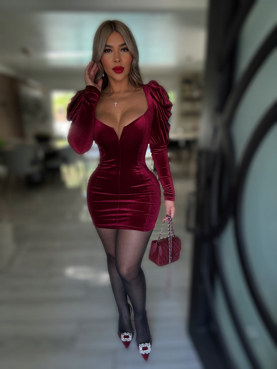 Alexandria Dress (Burgundy) – CALIBABE OFFICIAL